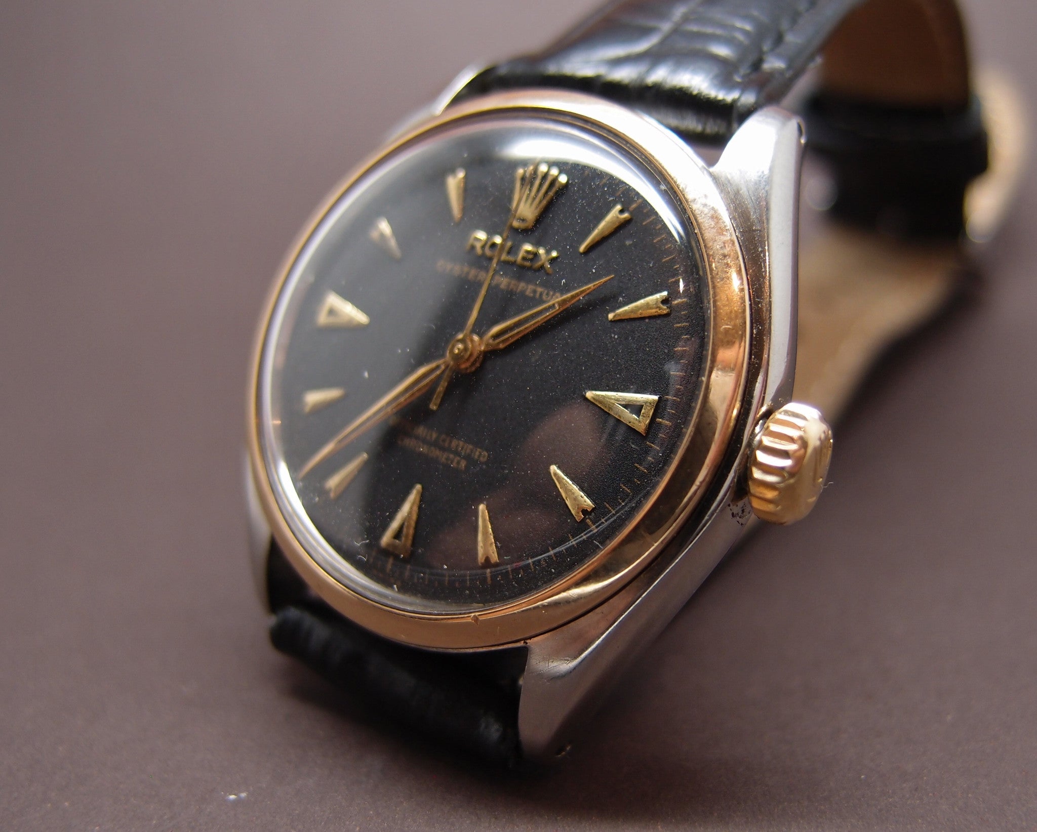 Montre Rolex "vintage" ref 6084 oyster perpetual de 1951 – Benoit Joaillier